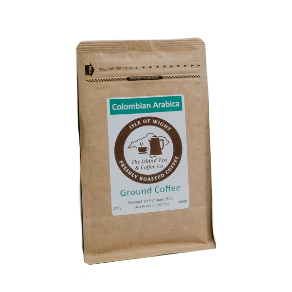 Freshly Roasted Colombian Ground Coffee - 200g - The Island Tea ...